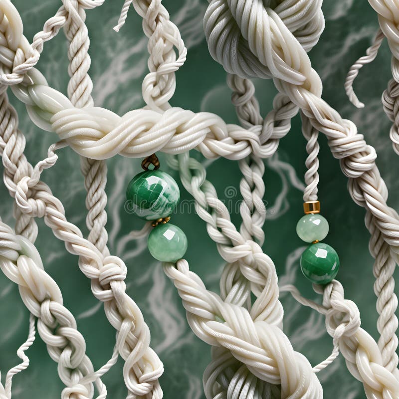 Seamless Background Macrame, Ropes, Knots. Seamless Pattern Connecting ...