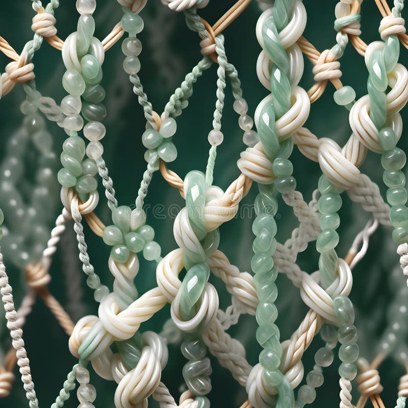 Seamless Background Macrame, Ropes, Knots. Seamless Pattern Connecting ...