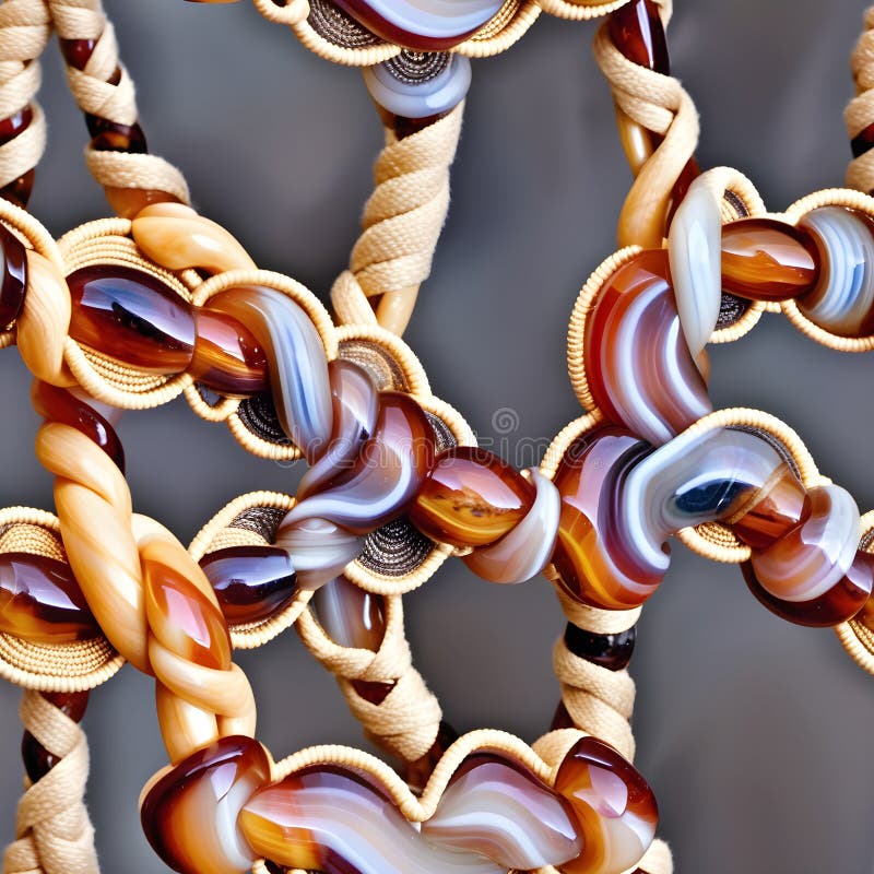 Seamless Background Macrame, Ropes, Knots. Seamless Pattern Connecting ...