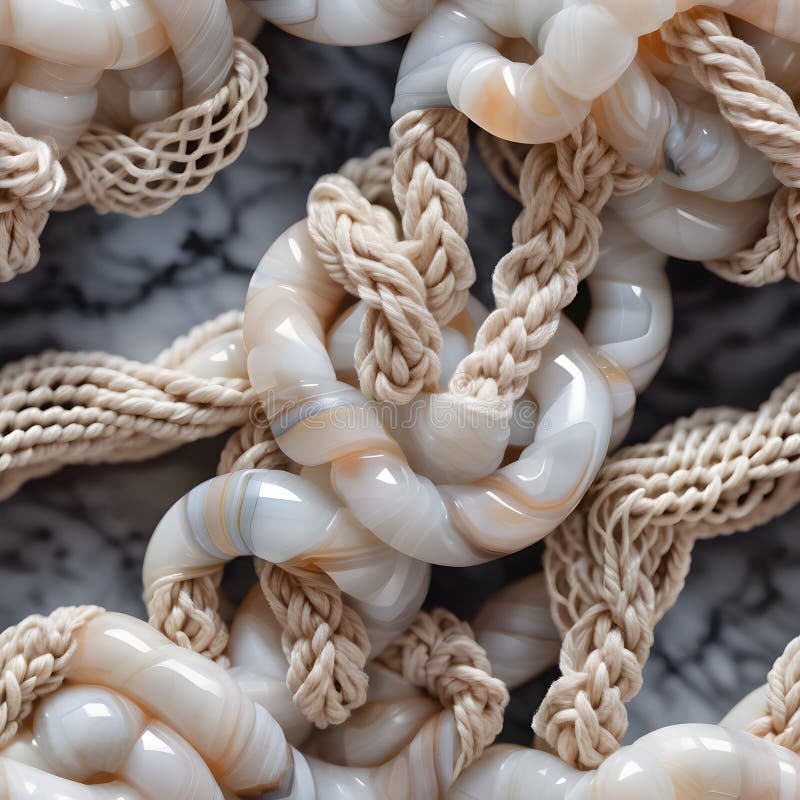 Seamless Background Macrame, Ropes, Knots. Seamless Pattern Connecting ...