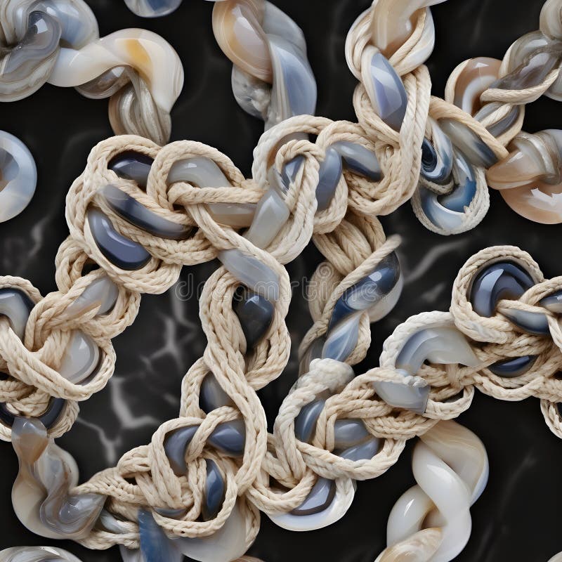 Seamless Background Macrame, Ropes, Knots. Seamless Pattern Connecting ...