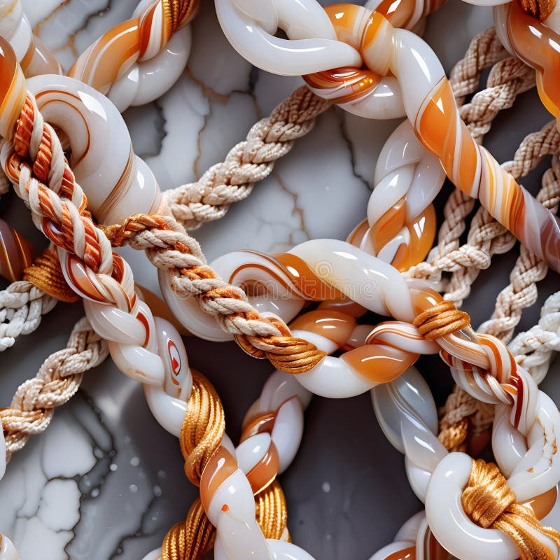 Seamless Background Macrame, Ropes, Knots. Seamless Pattern Connecting ...