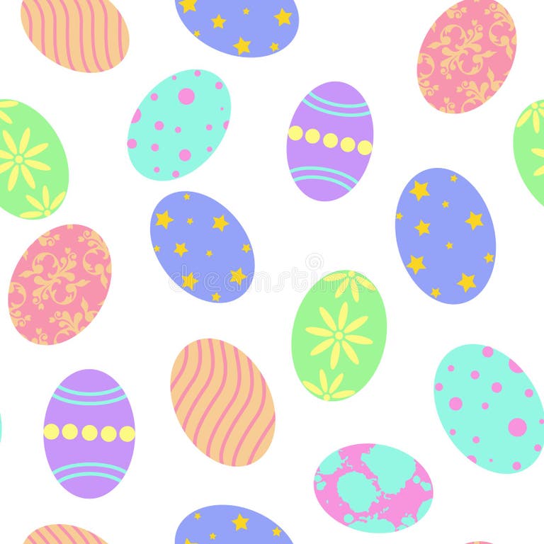 Seamless Background with Easter Eggs. Repeating Pattern for Easter ...