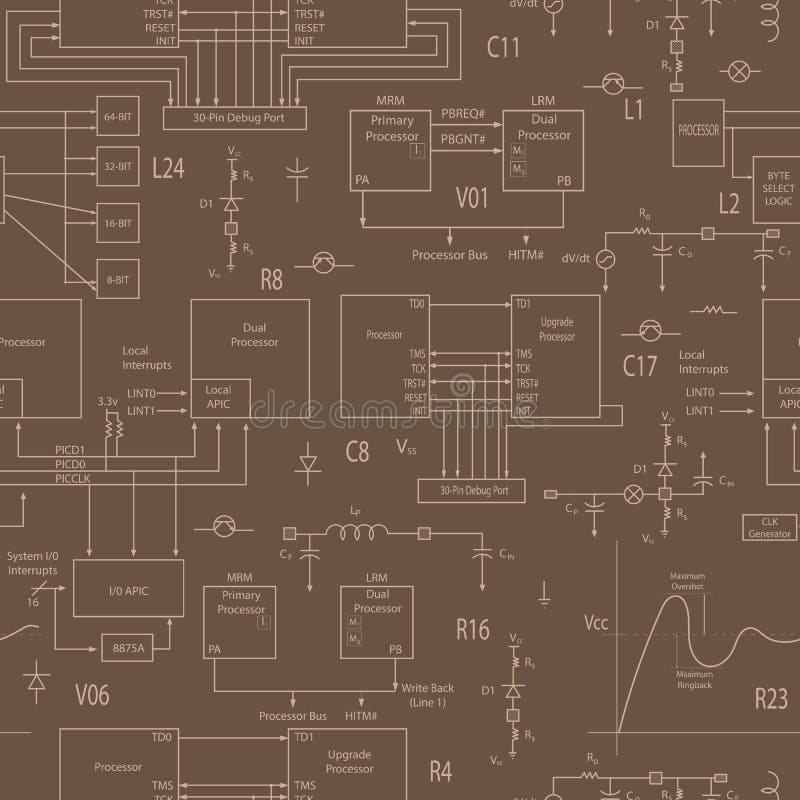DIY Electronic Brown Board with a Microcontroller Stock Vector ...