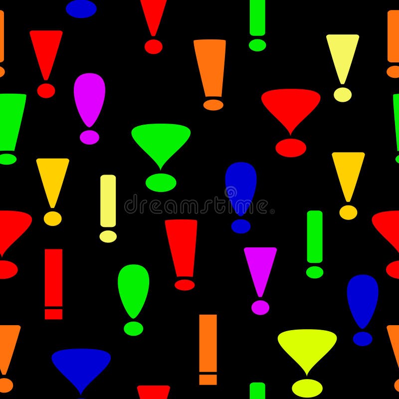 Seamless Background from Exclamation Marks Stock Vector - Illustration ...