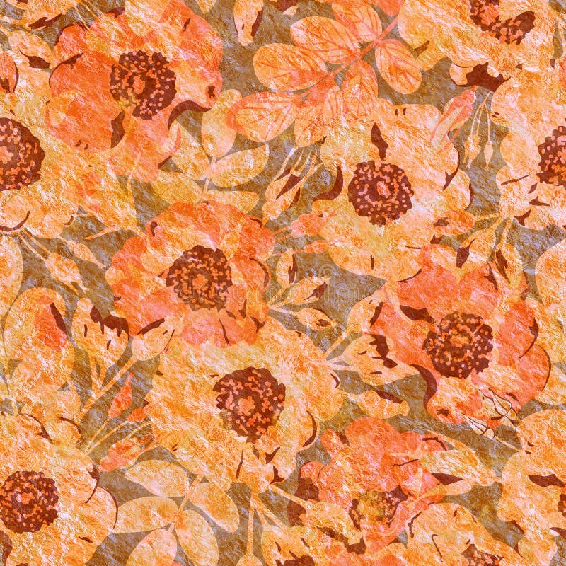 Seamless Background with Floral Floral Ornament. Retro Background ...