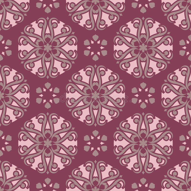 Seamless Background. Floral Purple Red Pattern Stock Vector ...