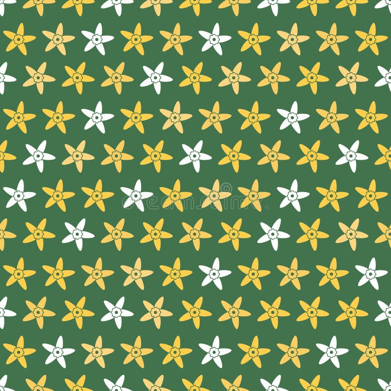 Seamless Background Flowers in Vanilla. Stock Vector - Illustration of ...