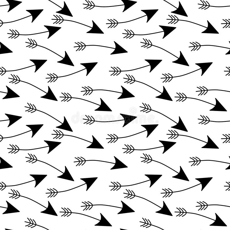 Seamless Background with Flying Arrows Stock Illustration ...