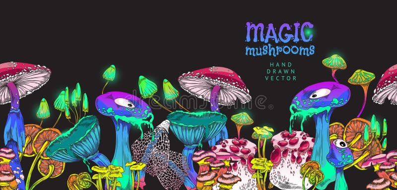 Psychedelic Toadstools Stock Illustrations – 134 Psychedelic Toadstools ...