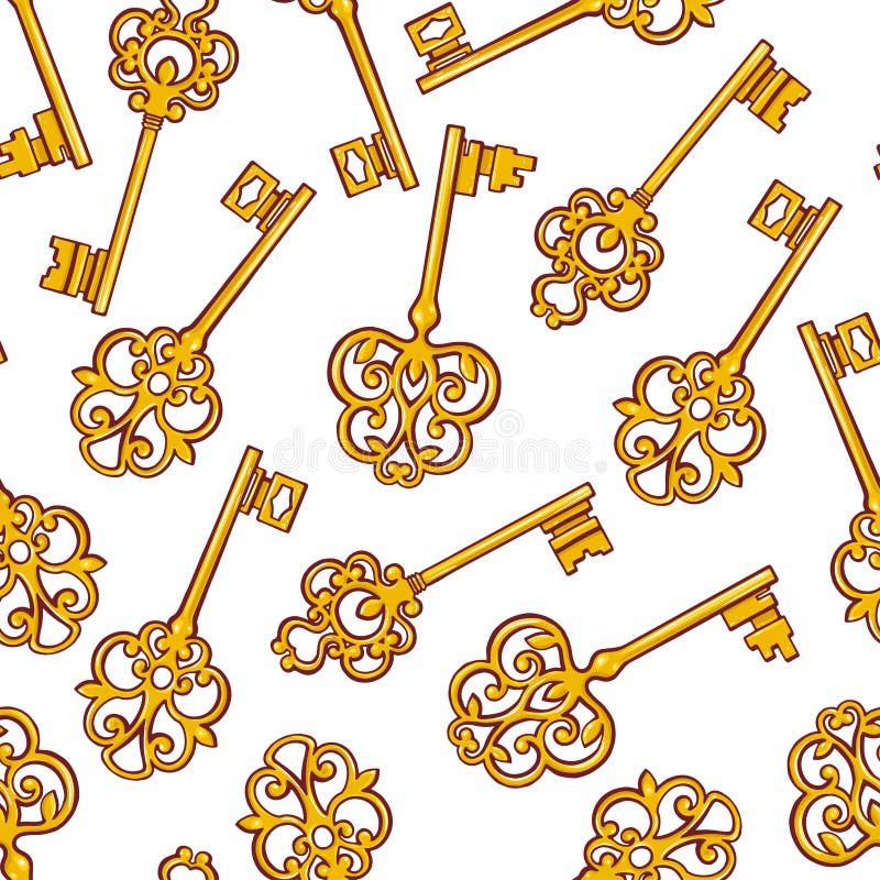 Gold keys vector stock vector. Illustration of home, isolated - 9895212