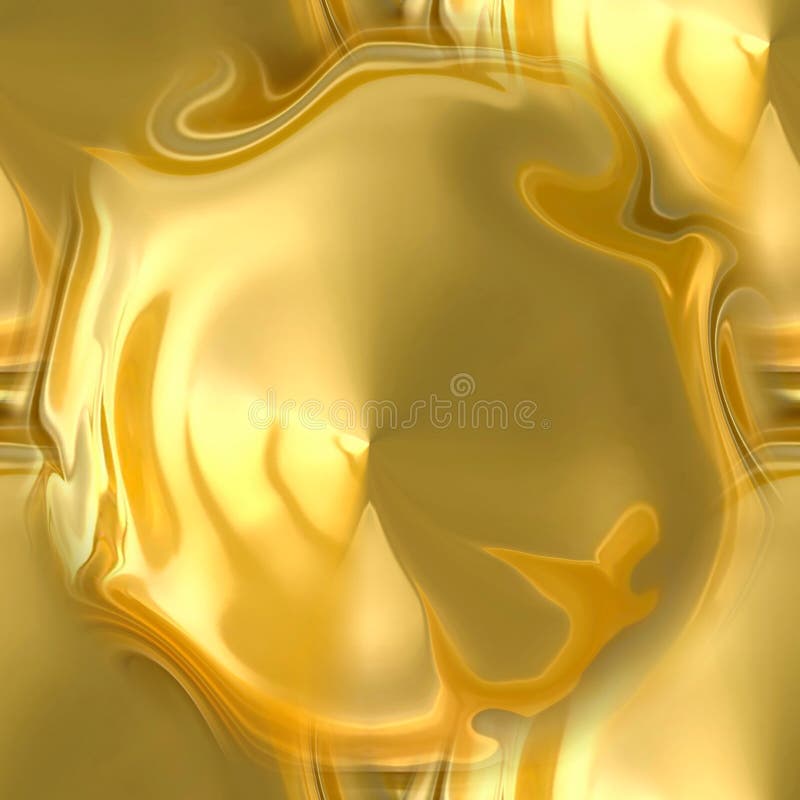 Seamless Background with a Golden Round Figure. an Abstraction Made of ...
