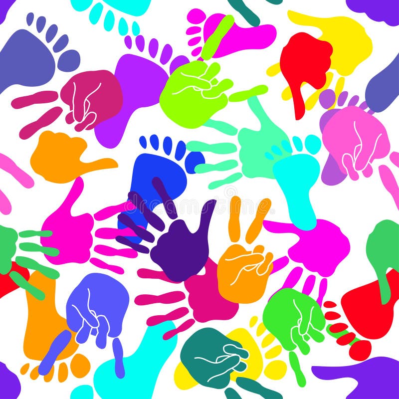 Many Handprints Stock Illustrations – 54 Many Handprints Stock ...