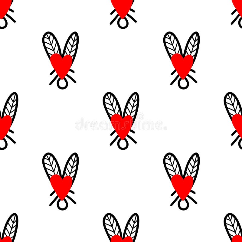 Seamless Pattern with Flies. Vector Illustration Stock Vector ...