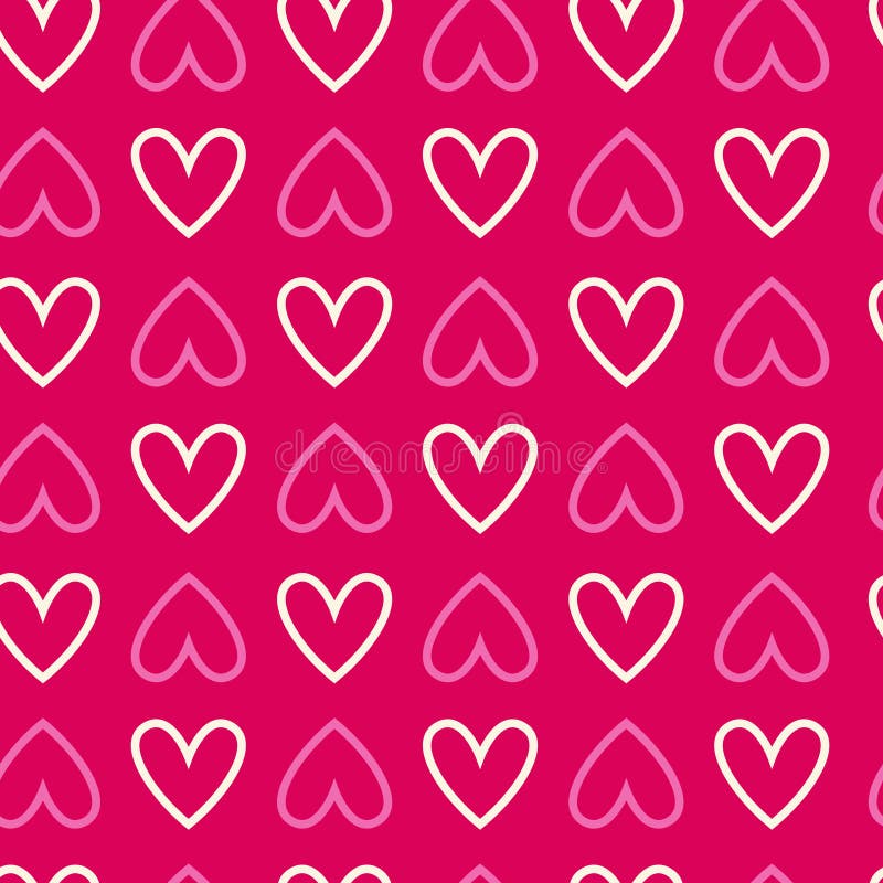 Seamless Background with Hearts Repetitive Valentines Day Pattern Stock ...