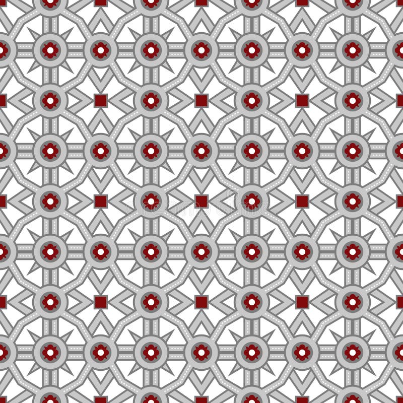 Seamless Background Image of Light Grey Polygon Round Geometry Pattern ...