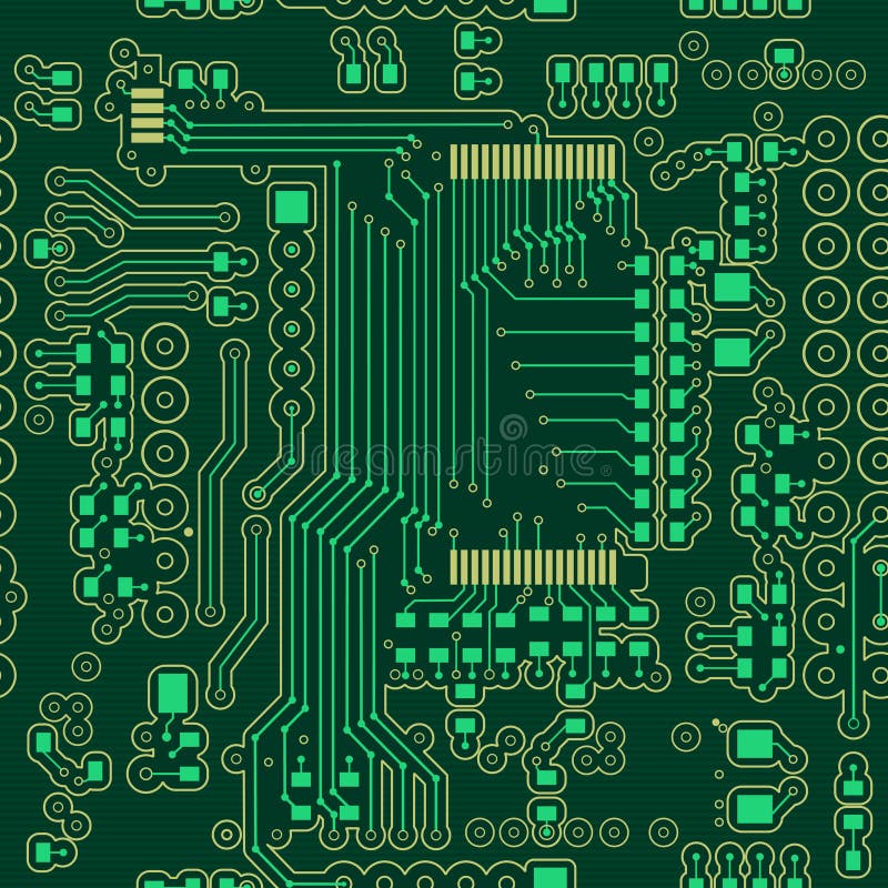 Green Printed Industrial Circuit Board Texture Stock Illustrations – 23 ...