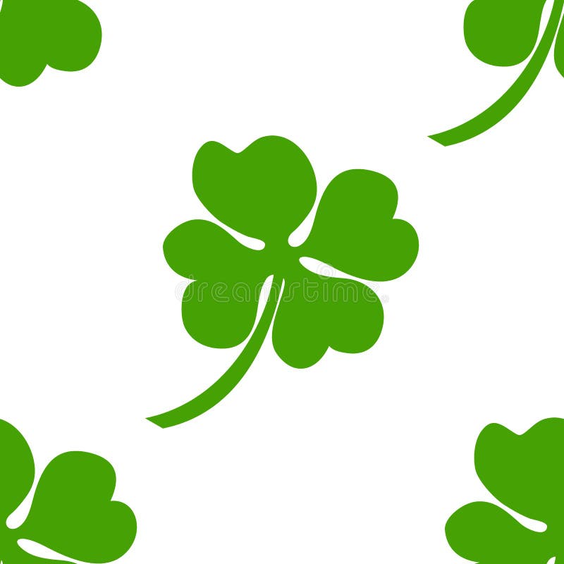 Seamless Background, Irish Clover Stock Vector - Illustration of leaf ...