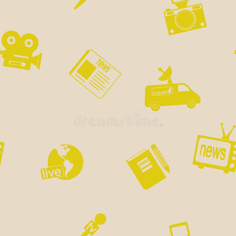 Background with Journalism Icons. Stock Vector - Illustration of ...