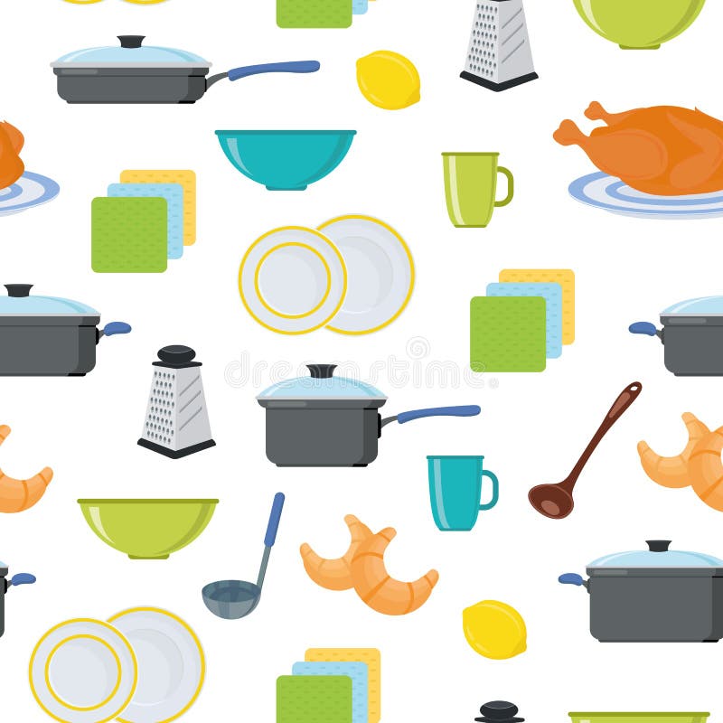 Pots Pans Vector Background Stock Illustrations – 297 Pots Pans Vector ...
