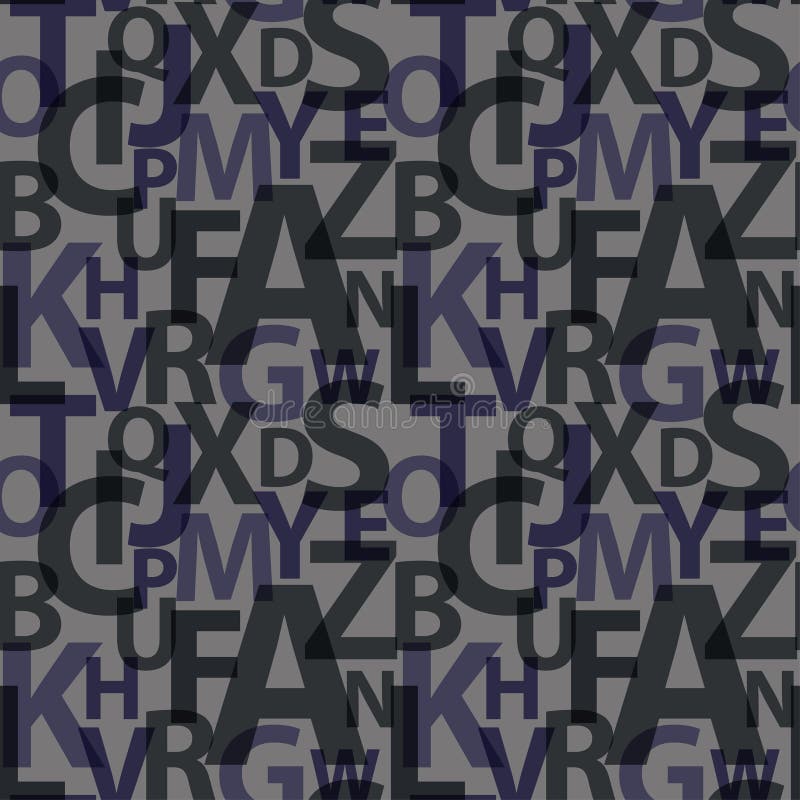 Seamless Background with Letters. Vector Stock Vector - Illustration of ...