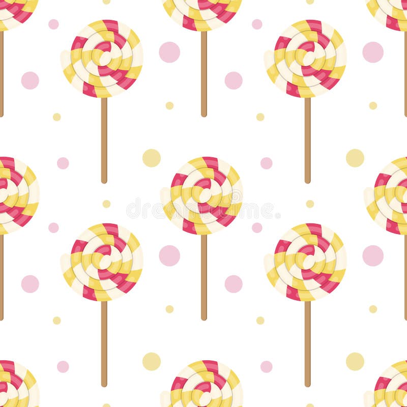 Seamless Background with Lollipops. Cute Background, Design Element for ...