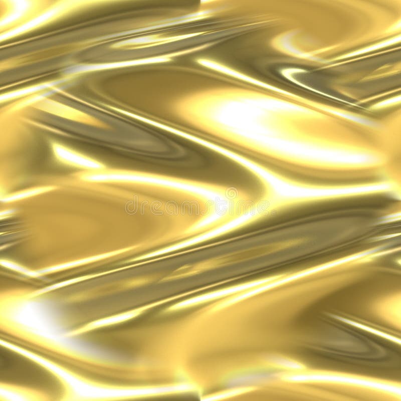 The Seamless Background is Made of Liquid Gold with Horizontal Patterns ...