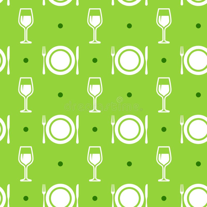 Seamless Background with Meal Signs Stock Vector - Illustration of ...