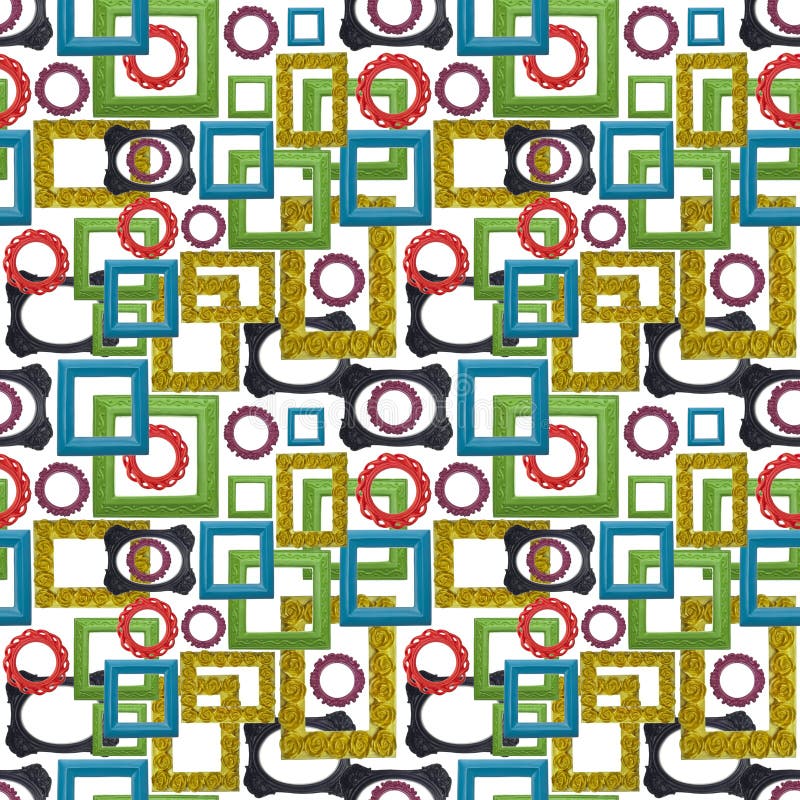 Seamless Background Modern Frames Pattern Stock Image - Image of ...