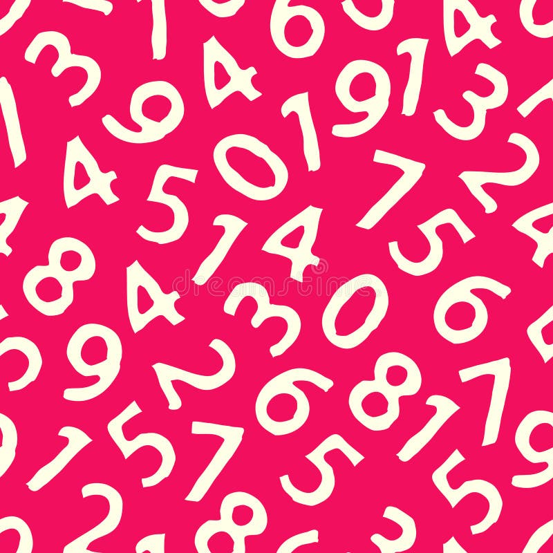 Seamless Background with Numbers Stock Illustration - Illustration of ...