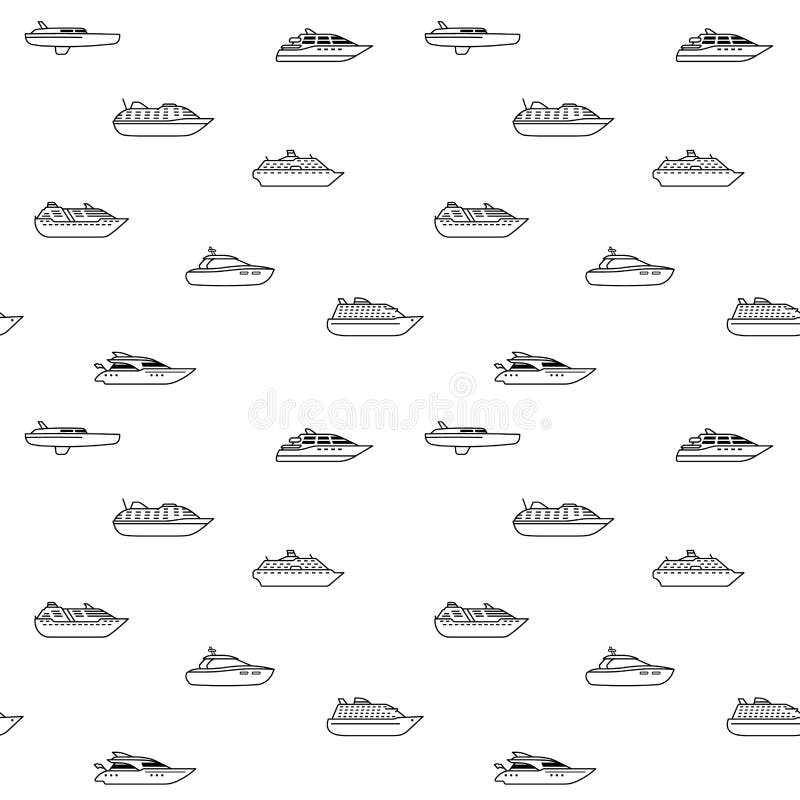 Set of Oceanic Passenger Ships. Large Ocean Cruise Liner Stock Vector ...