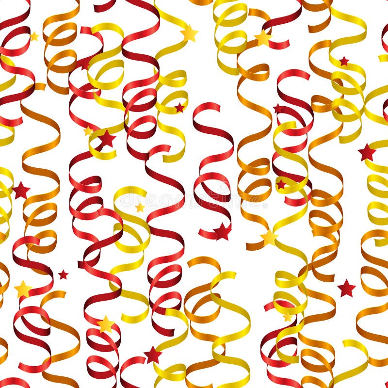 Seamless Background with Party Streamers Vector Stock Vector ...