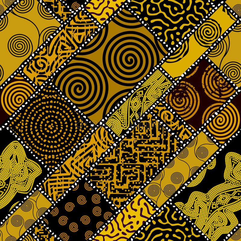 Yellow tribal background stock illustration. Illustration of contrast ...