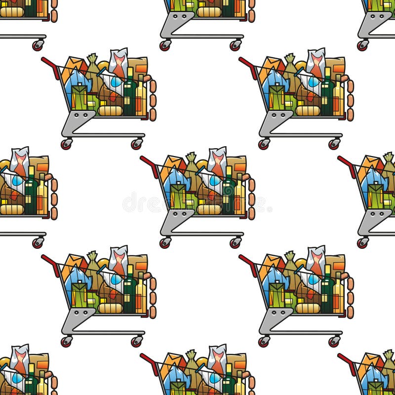 Seamless Background Pattern of Organic Farm Fresh Fruits and Vegetables ...