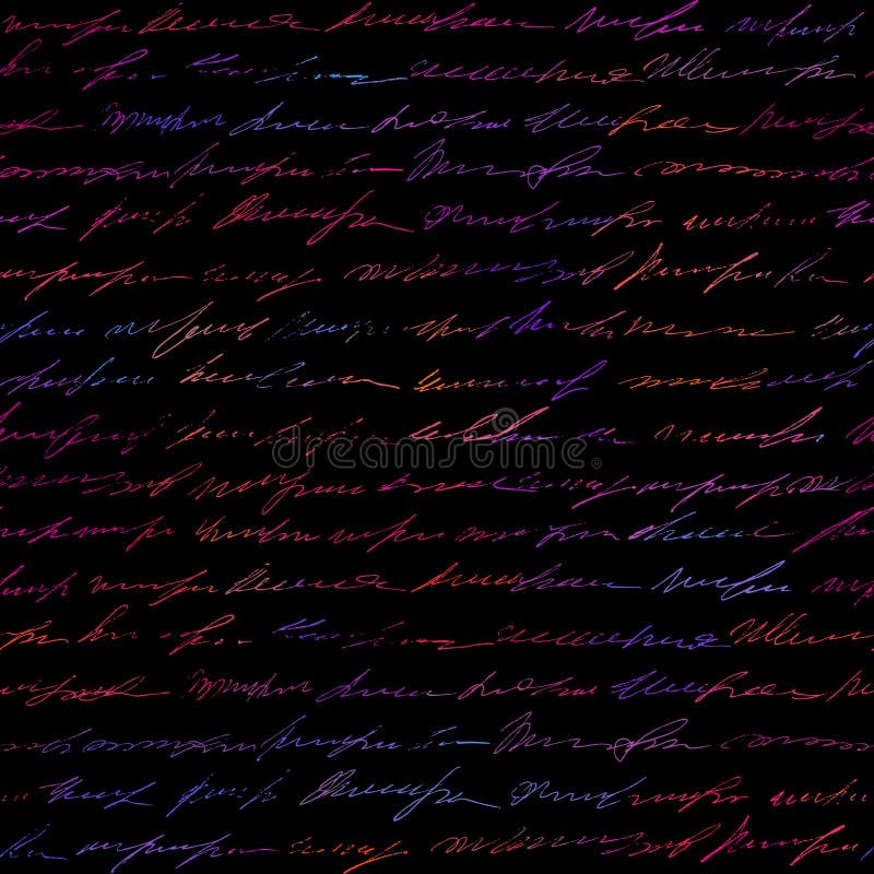 Vintage Inscriptions Pattern. Seamless Background. Vector Image. Stock ...