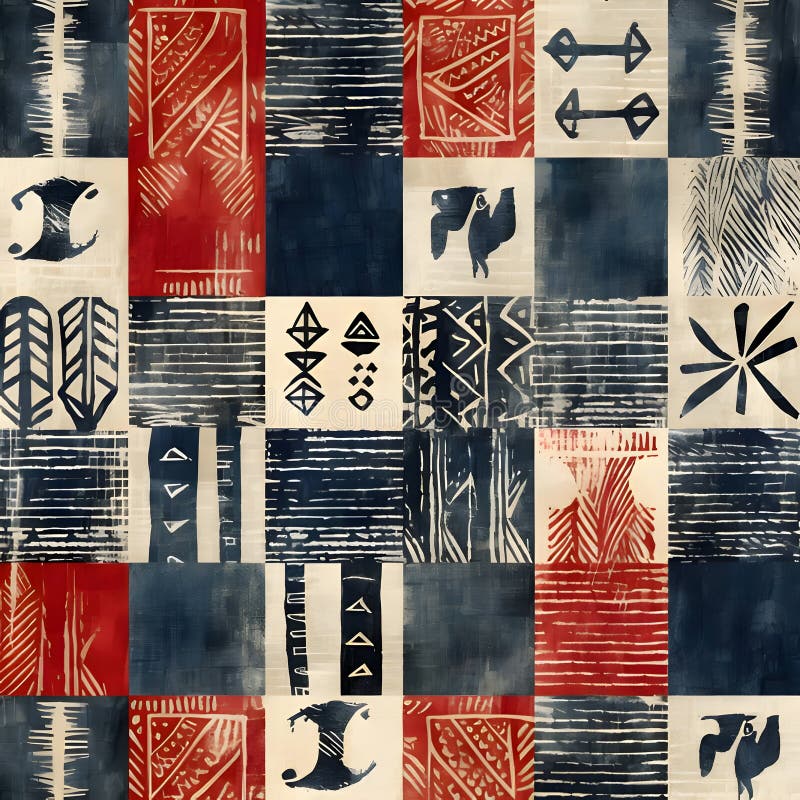 Seamless Background Pattern. Imitation of a Tribal Pattern Stock Vector ...