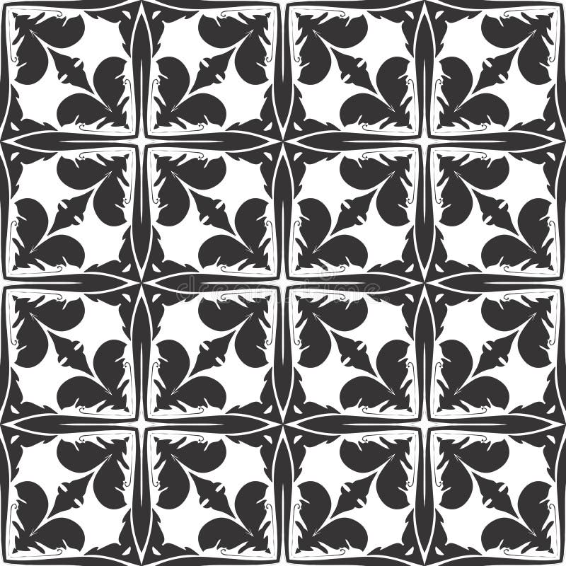 Seamless Abstract Design Pattern Black N White.Minimilistic Ornamental ...
