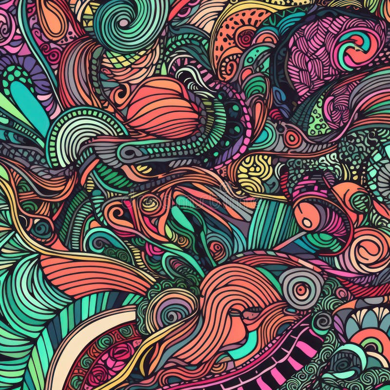 Seamless Background Patterns Colored . Stock Illustration ...