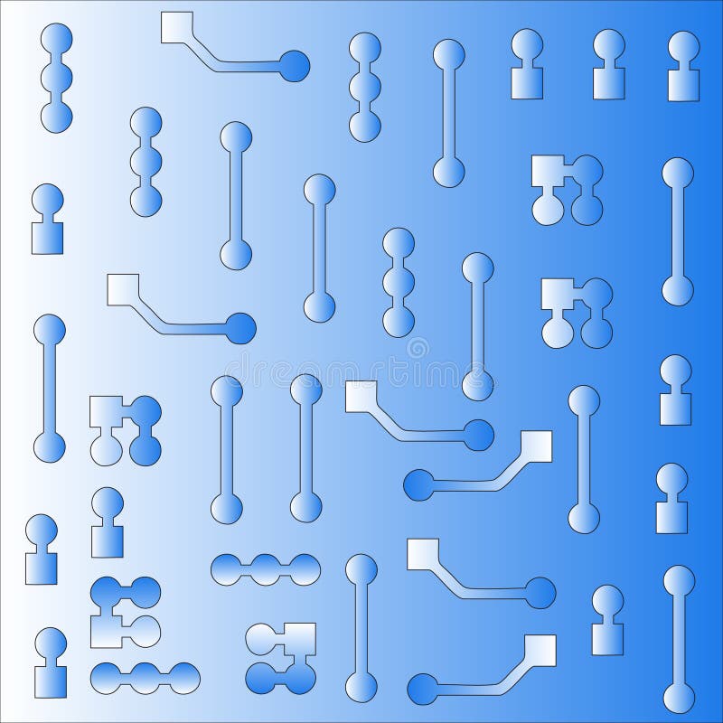 Seamless Background in PCB Style Stock Vector - Illustration of design ...