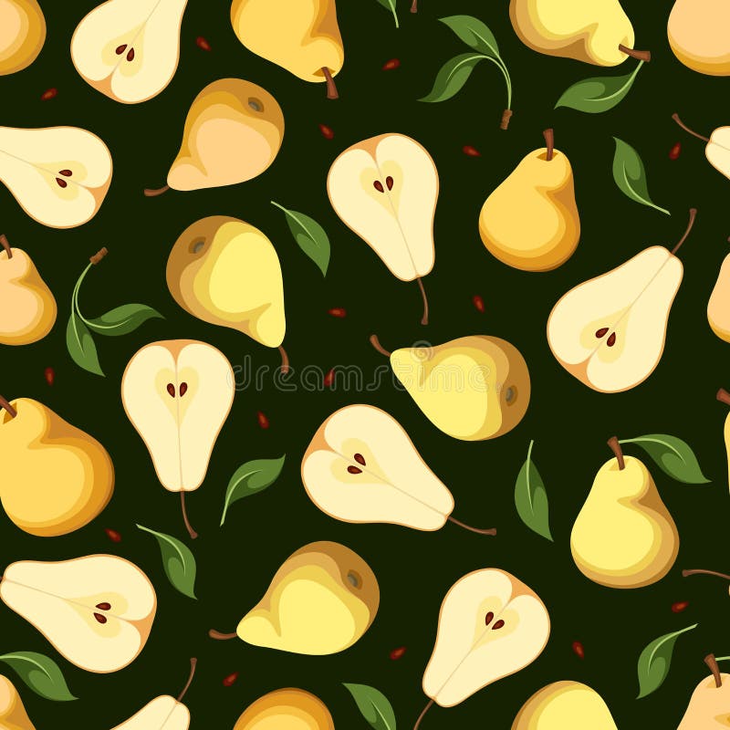 Seamless Background with Pears. Vector Illustration. Stock Vector ...