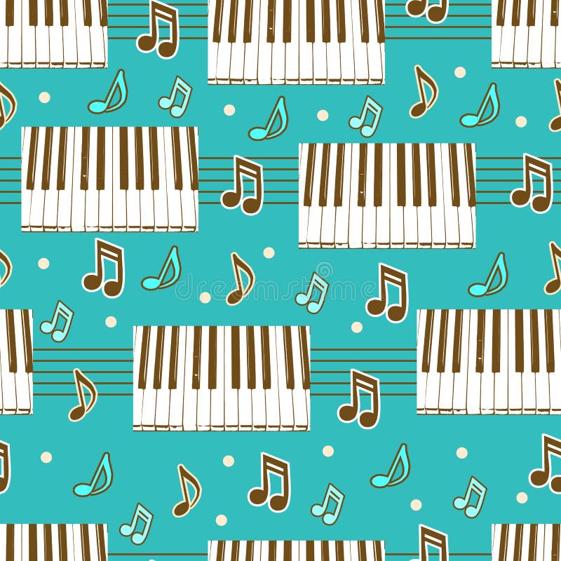 Music Vector Seamless Repeat Pattern Stock Vector - Illustration of ...