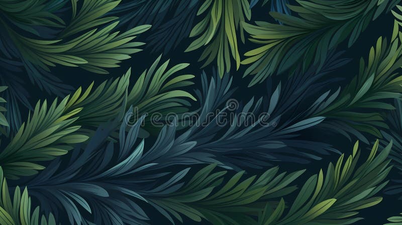 Seamless Background with Coniferous Branches Pattern, Coniferous, Fir ...