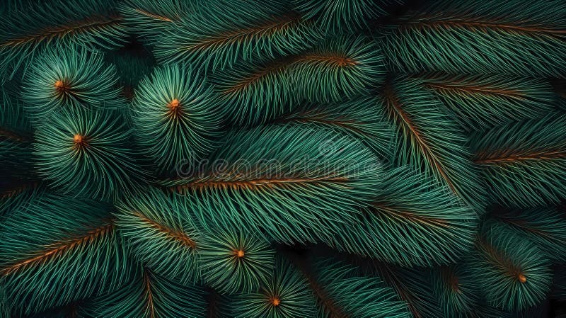 Seamless Background with Coniferous Branches Pattern, Coniferous, Fir ...