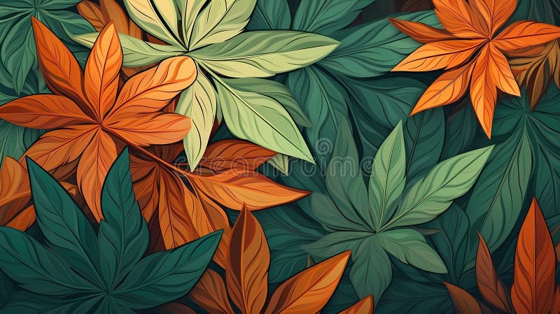 Seamless Background Picture with Leaf Pattern, Leaves, Trees, Tree ...