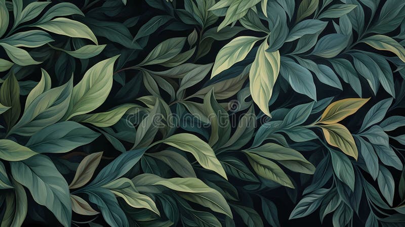 Seamless Background Picture with Leaf Pattern, Leaves, Trees, Tree ...