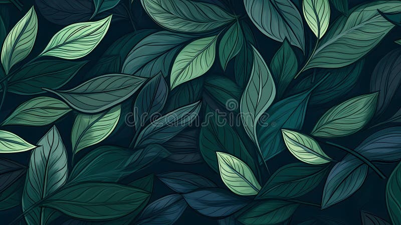 Seamless Background Picture with Leaf Pattern, Leaves, Trees, Tree ...