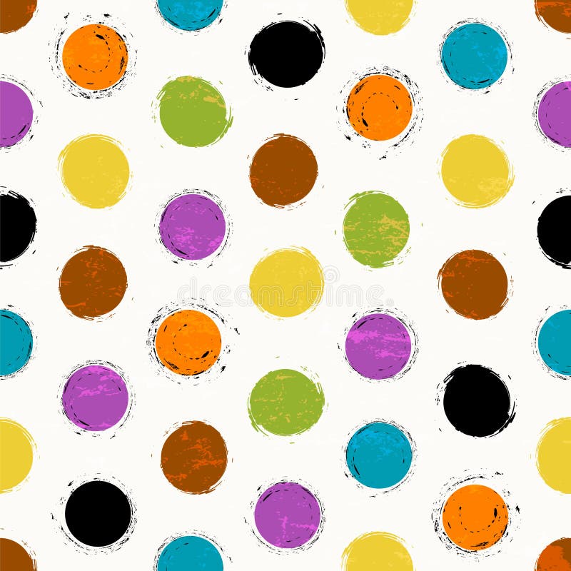 Seamless Background Polka Dots Pattern Stock Vector - Illustration of ...