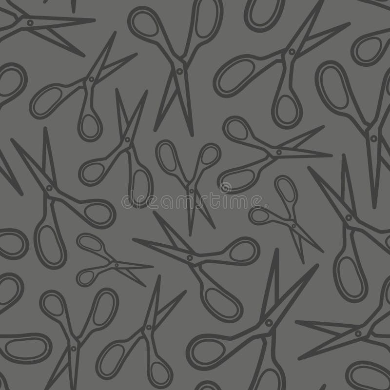 Seamless Background with Scissors Stock Illustration - Illustration of ...