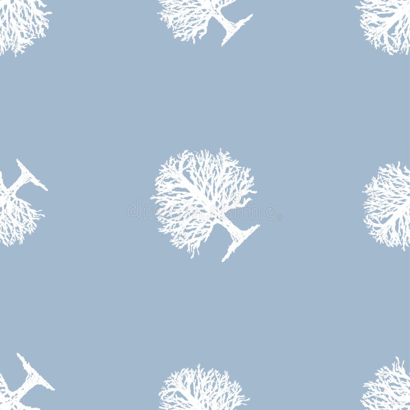 Seamless Background of Silhouette Drawn Deciduous Frozen Bare Trees Stock Vector - Illustration ...