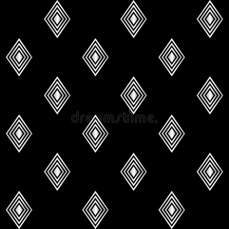 Silver diamonds on black stock vector. Illustration of decorative ...